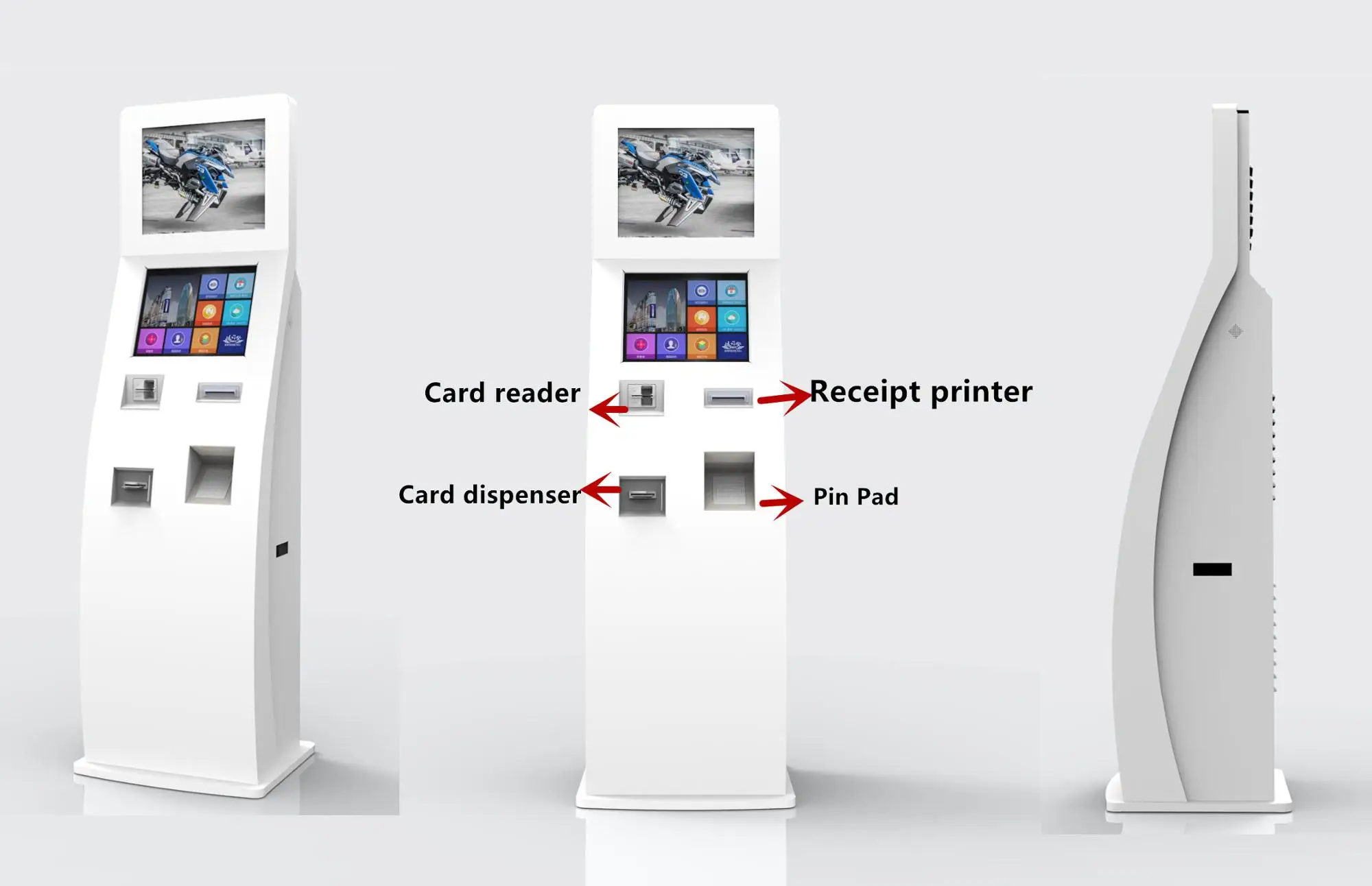 Dual Screen Self-service Terminal Kiosk - Buy Touch Screen Self-service ...
