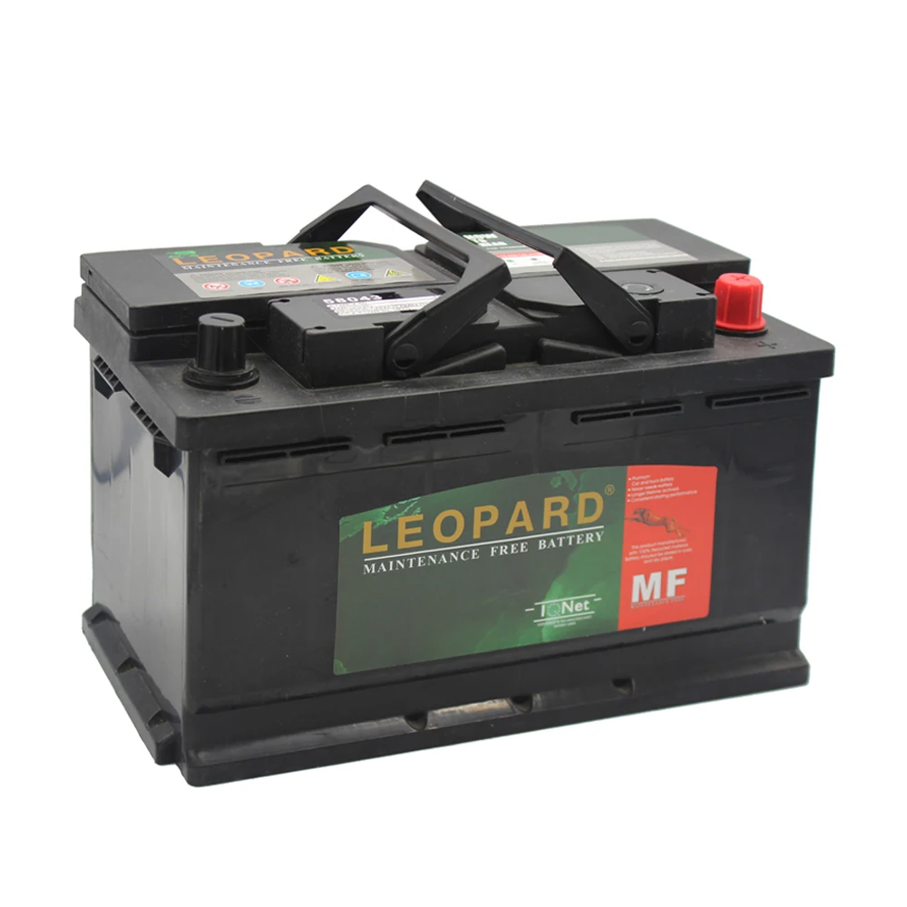 DIN Standard Free Maintenance MF 80ah 12V Leopard Battery