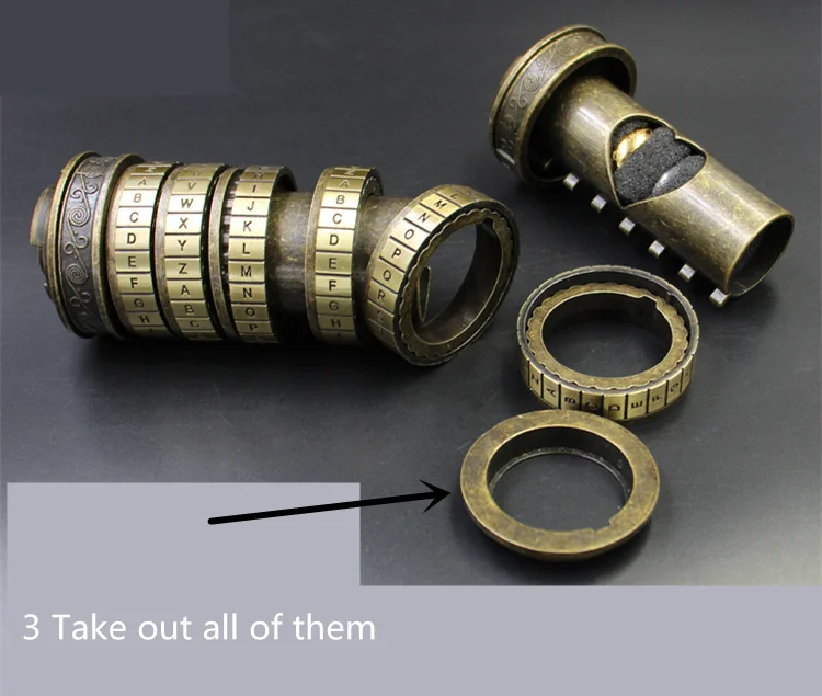 Leonardo Da Vinci Code Decoration Metal Cryptex Locks