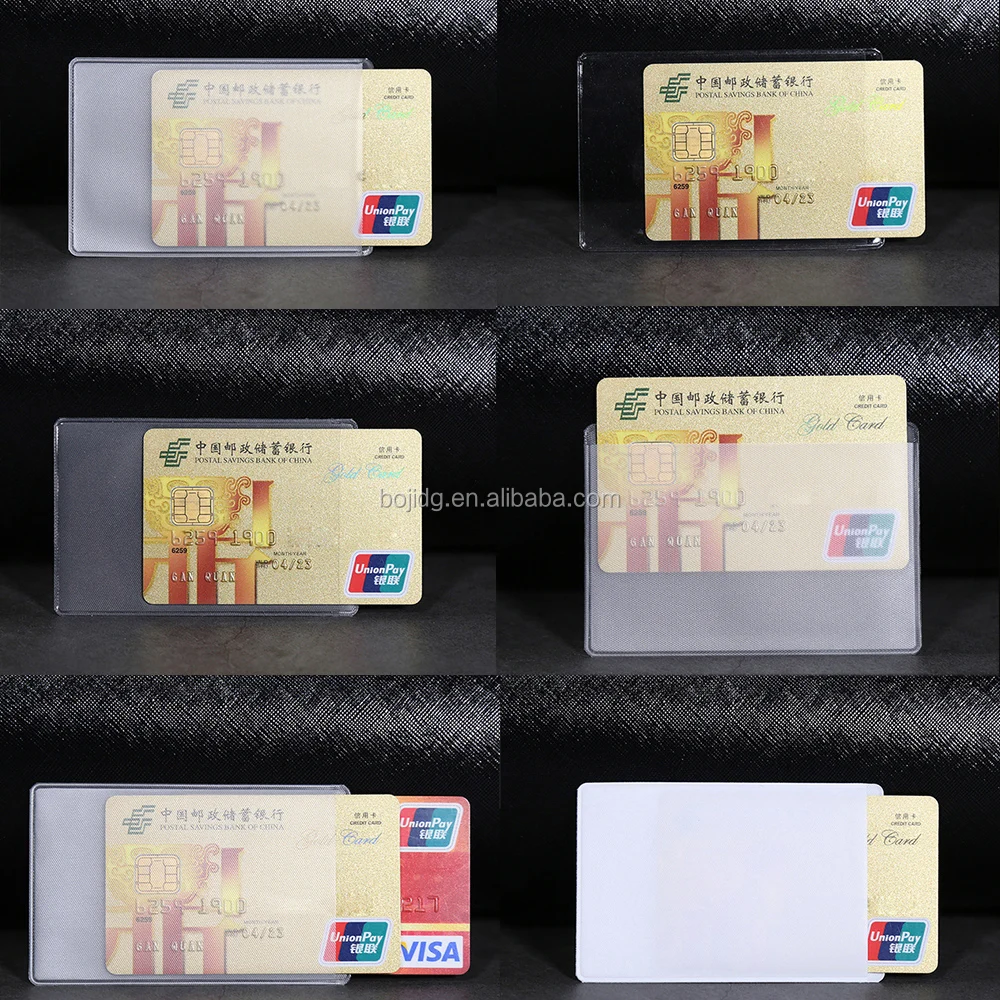 Waterproof Transparent Pvc Card Cover Plastic Cardholder Case Protect ...