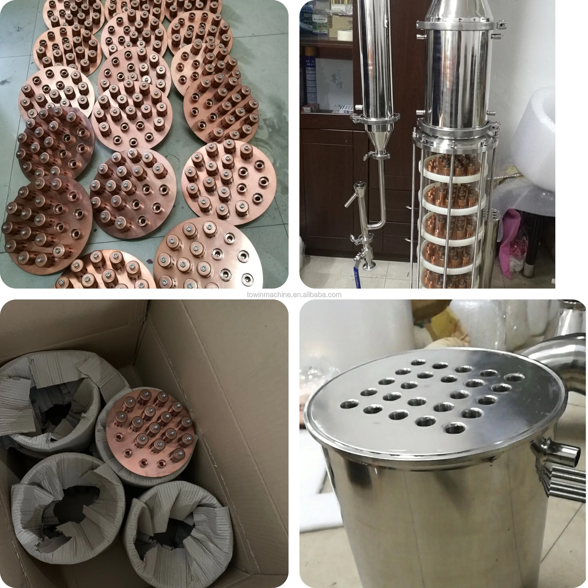 8" Glass Vodka Distillation Column For Alcohol Equipment - Oem