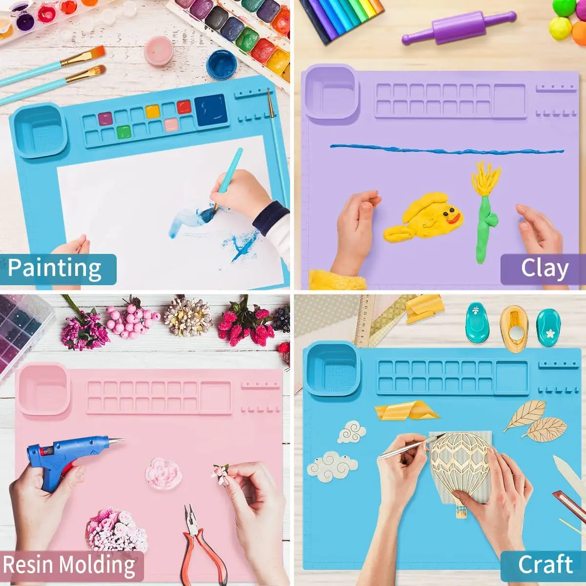 Eco-friendly Silicone Painting Mat - Customizable Art Tool