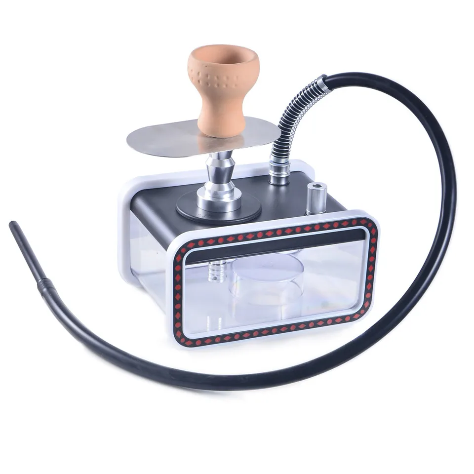 Acrylic Cube Hookah Square Hookah Portable Hookah Set With Led Light ...
