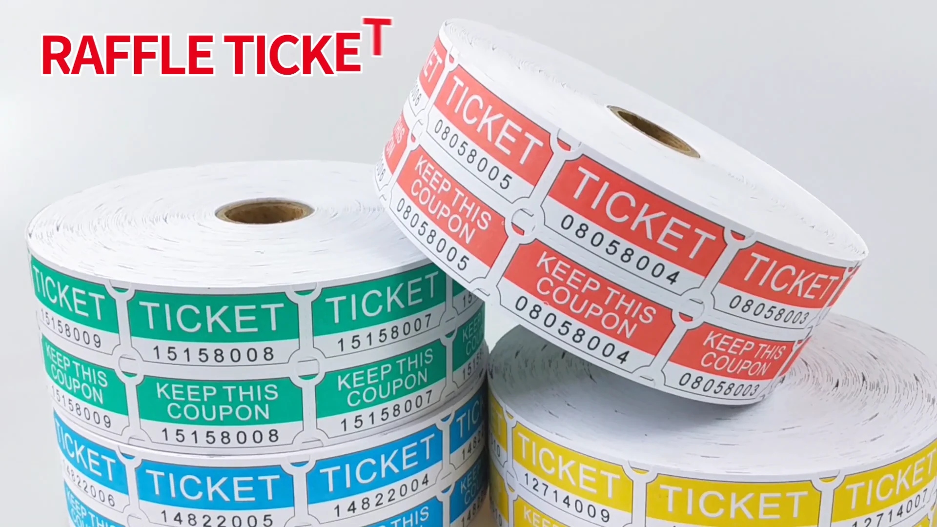 Raffle Tickets Consecutively Numbered Double Ticket Roll,Blue,2000 ...