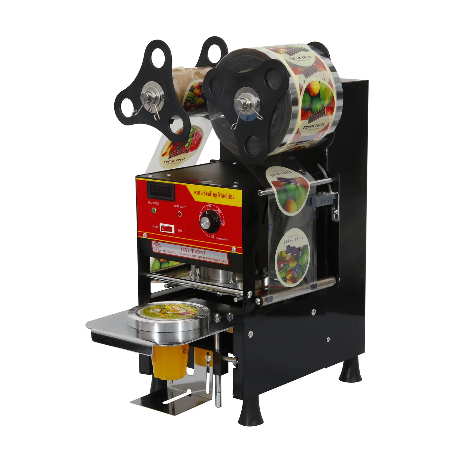 High Speed Bubble Tea Fully Automatic Cup Sealing Machine Tabletop 95/ ...