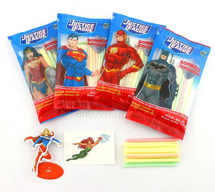 Assorted Fruit Flavor Cc Stick Candy With Tattoo & 3d Jigsaw Puzzle ...