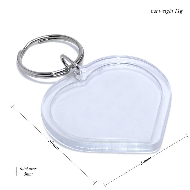 Clear Key Chain - Transparent Keyring with Acrylic Photo Frame