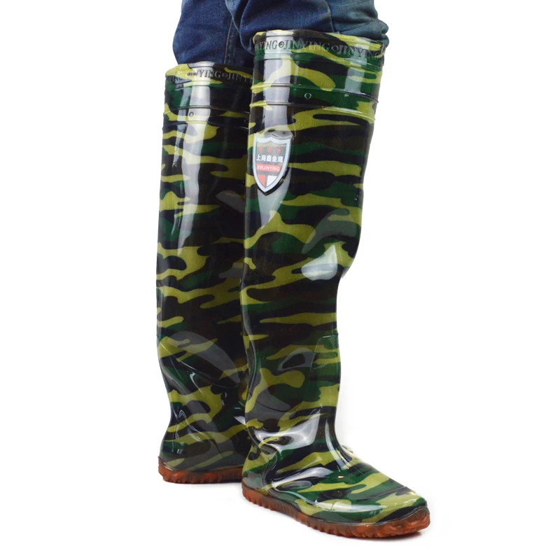 Men's Natural Rubber Boots Farming Rain Boots Fashionable Non-slip ...