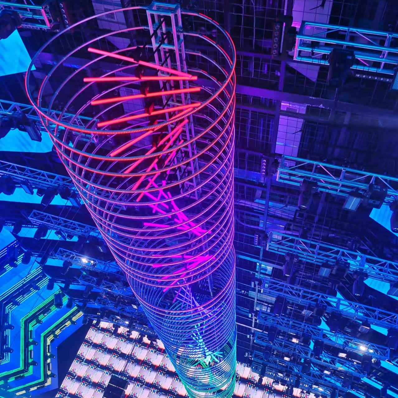 Rotating Led Tube With 3d Tube Rotating Engine Dmx Control System 1m 3d ...