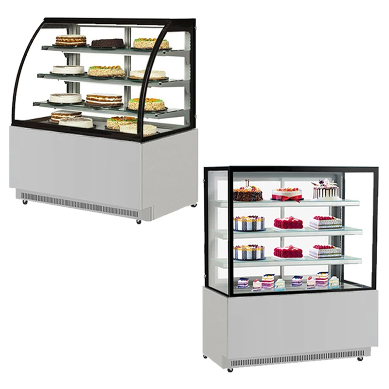 Cake Showcase - Elegant Glass Refrigerator for Bakery