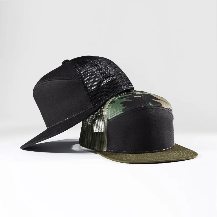 High Quality Custom Plain Blank 5 Panel Hat 7 Panel Cotton Twill &mesh ...