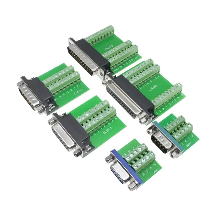 D-sub Breakout Board Connector 25 Pin Female Port Solderless Terminal ...