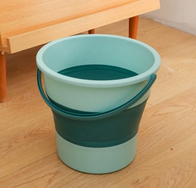 Telescopic Plastic Water Buckets Portable Pail for Home Pet Car Clean ...