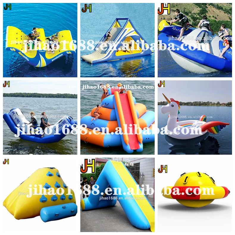Inflatable Water Pyramid Rock Climbing Inflatable Water Slide Floating ...