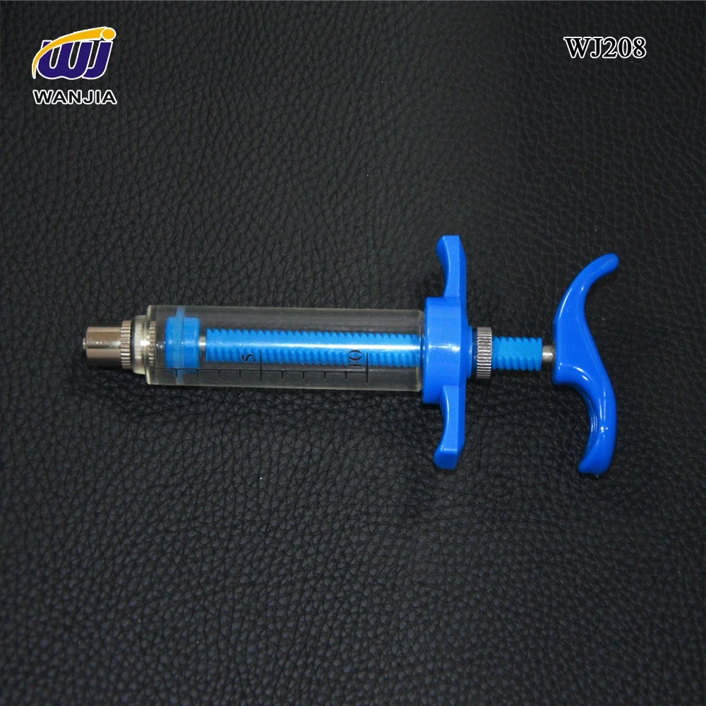 10ml 20ml Plastic Steel Syringe with Nylon Plunger - Blue