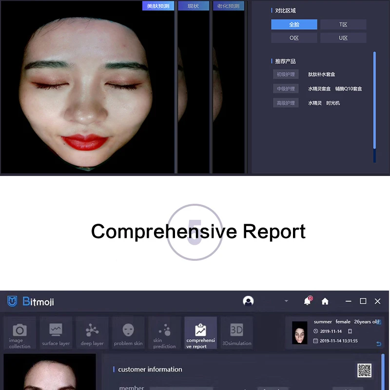 8 Spectrum Bitmoji Skin Analysis Machine 3d Digital Facial Skin ...