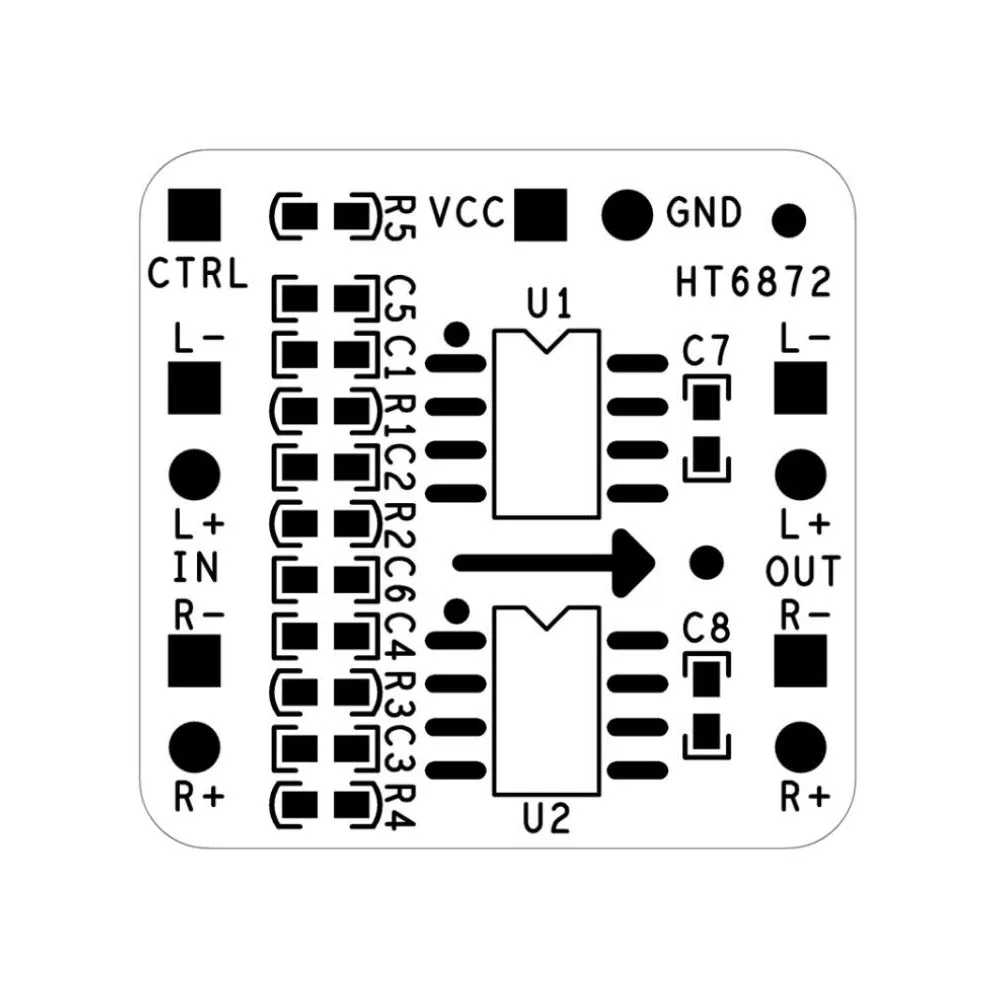 Taidacent Differential Power Amplifier Board 2x3w Input 3.6 ~ 6.5v Digital Class D Audio ...