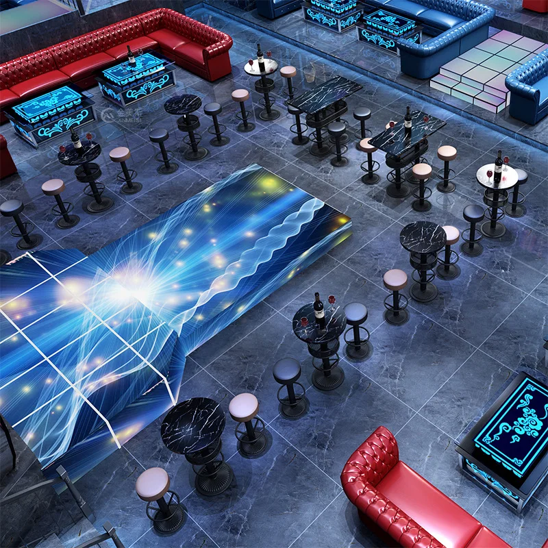 KTV Bar Chair for Night Bars and Music Restaurants Clear High Table and ...