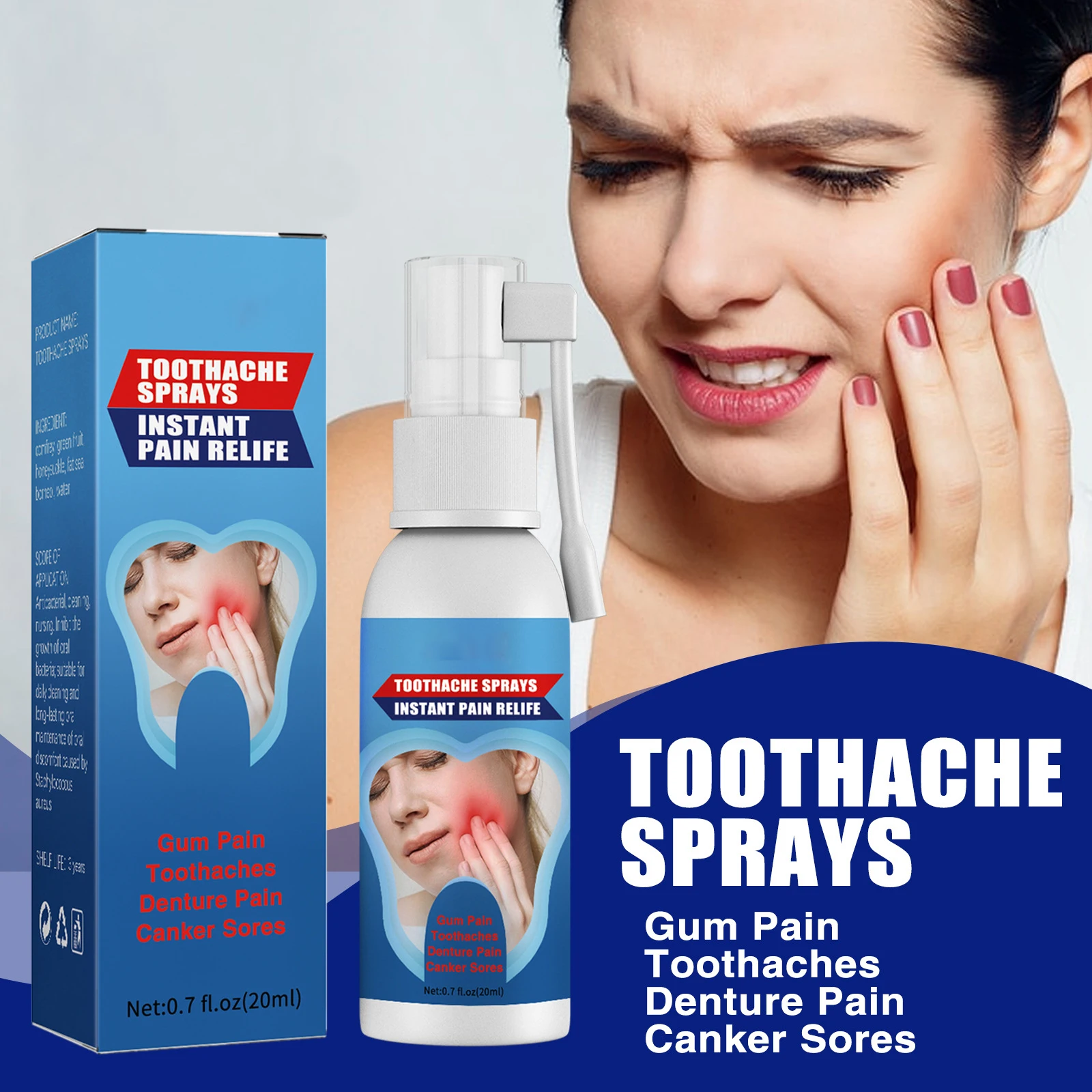 20ml Sore Throat Toothache Mouth Ulcer Oral Spray Hot Sales Fastest ...