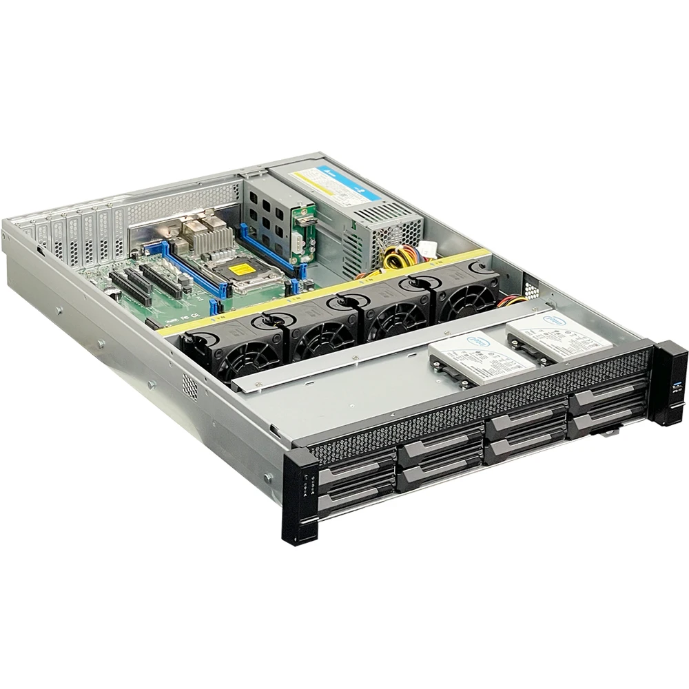2U 8 Bays Server Chassis 12G Nas Storage Chassis/ Hotswap case ...