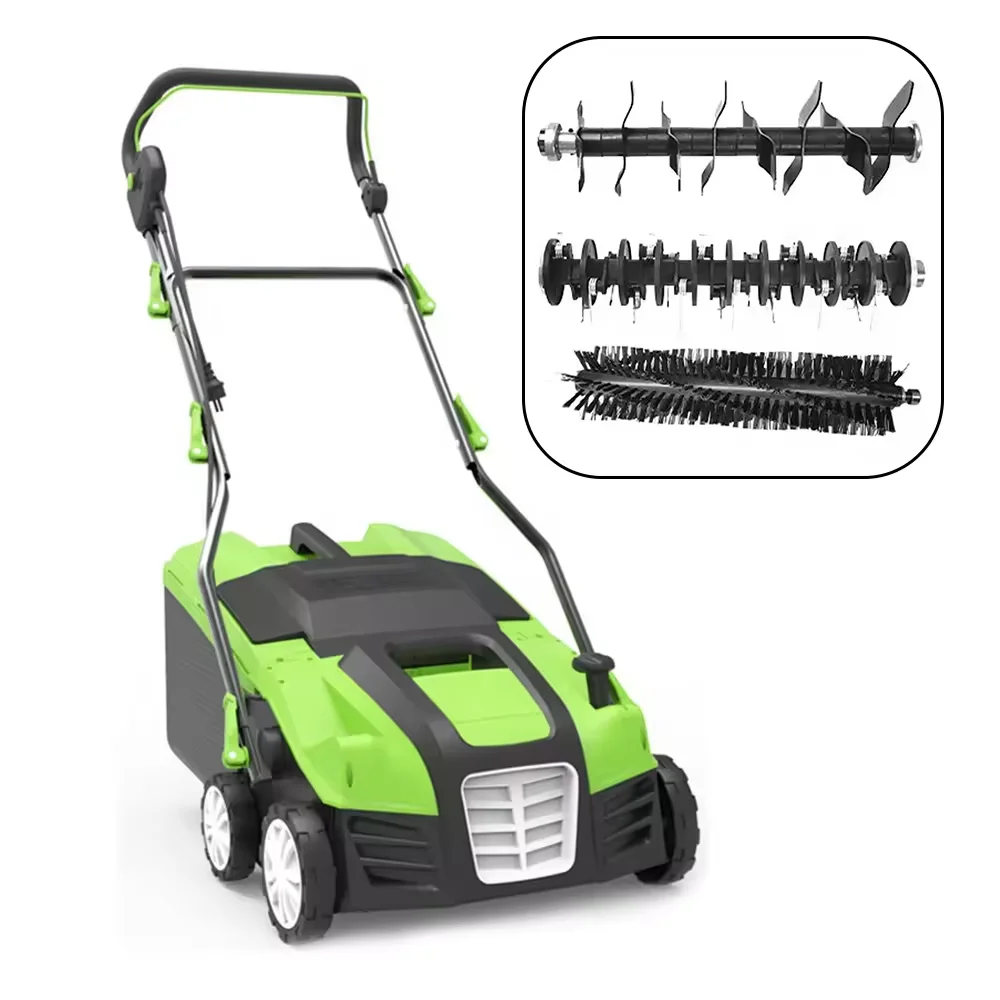 Larix 1800w Electric Garden Scarifying Machine Hand Push Lawn Scarifier ...