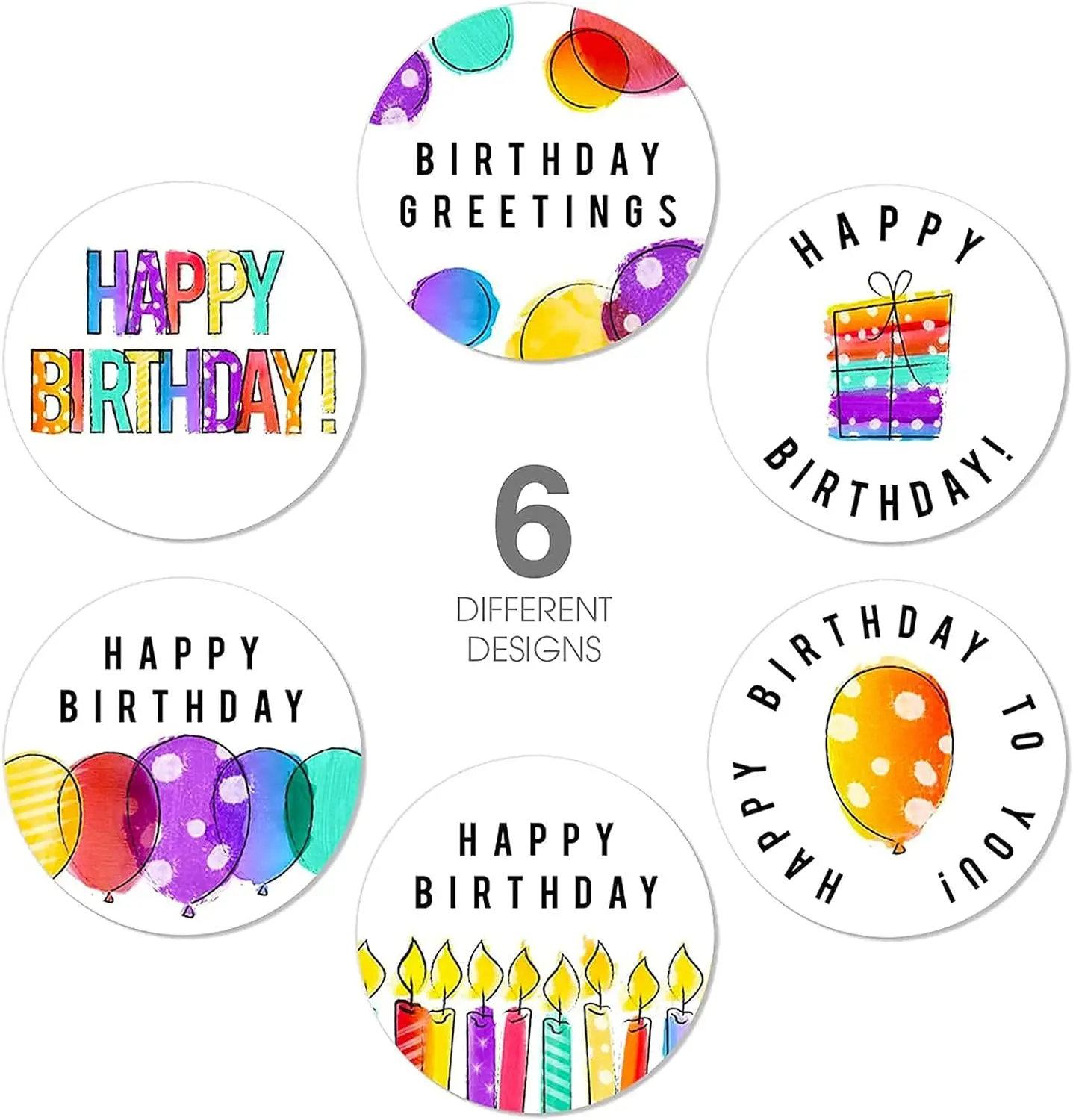 Black Gold Happy Birthday Thank You Stickers,Boy Girl Milestone Party ...