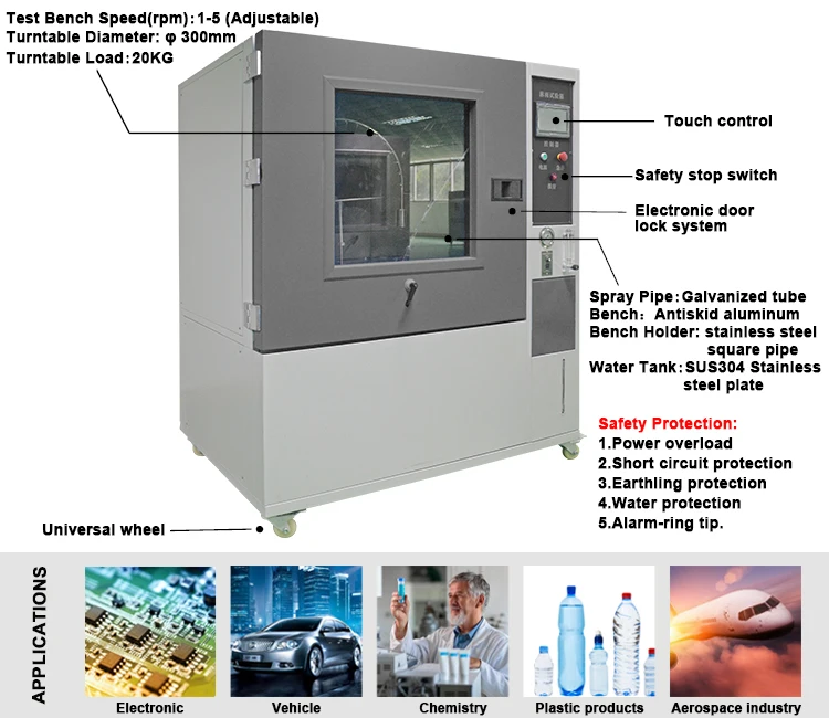 Ipx1.ipx2.ipx3.ipx4 Laboratory Programmable Rain Water Spray Proof Test ...