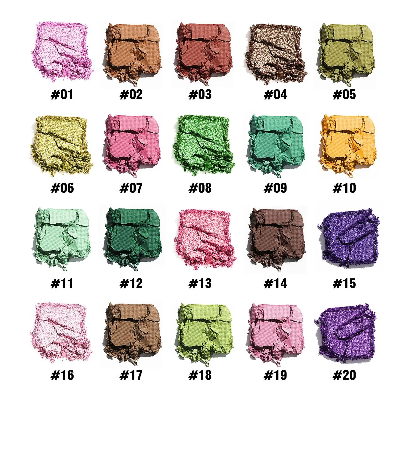 Handaiyan 20 Color Eye Shadow Shiny Powder Matte Waterproof Creamy ...
