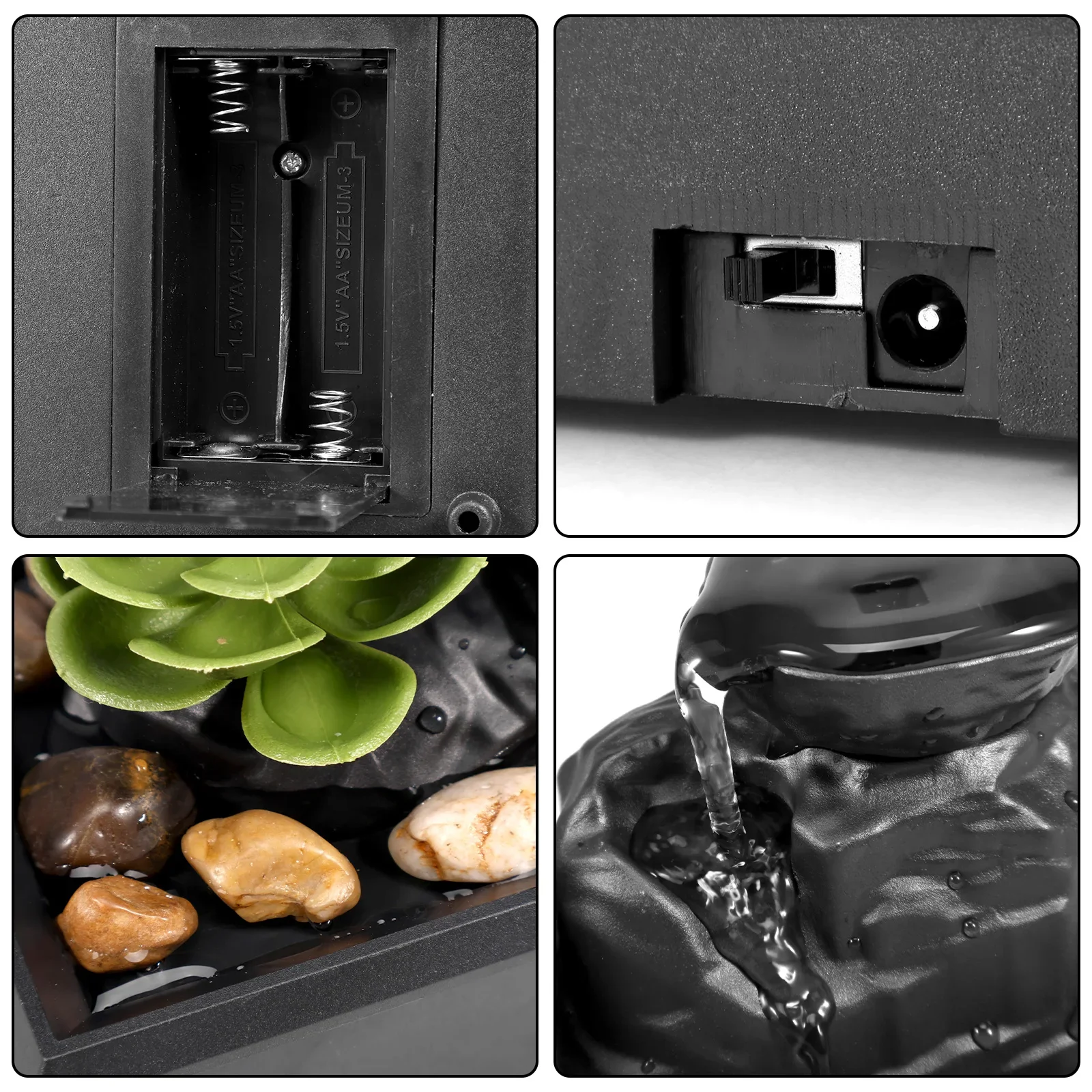 Tabletop Fountain Battery/usb Operated Zen Meditation Ornament