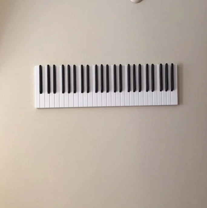Piano Wooden Coat Racks Piano Keys Wall Mounted Coat Hook Hanger Wall ...