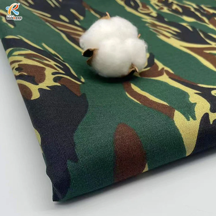 Rundong Rip Stop Camo Digital Solid Colors Pd Dyed Colors Poly Cotton ...
