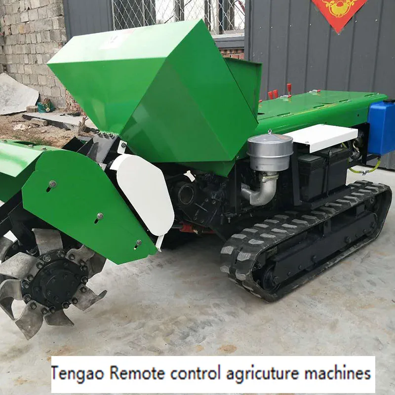 Remote Control Self-propelled Crawler Rotary Tiller Weeder Cultivator ...