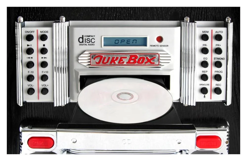 Jukebox En Vinyle Avec Bluetooth,Lecteur Cd,Radio,Usb Et Sd,Livraison ...