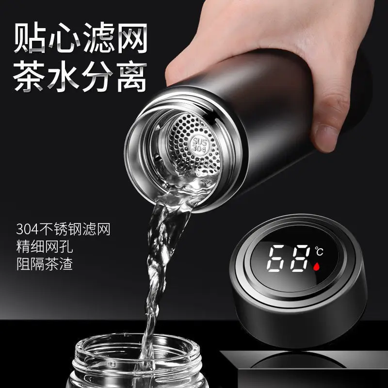 Factory Custom Temperature Display Thermal Vacuum Flasks Thermos Cup Stainless Steel Led Soft ...