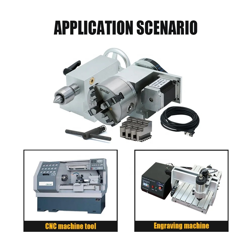 4th Indexing Dividing Head with Nema 23 Stepper Motor