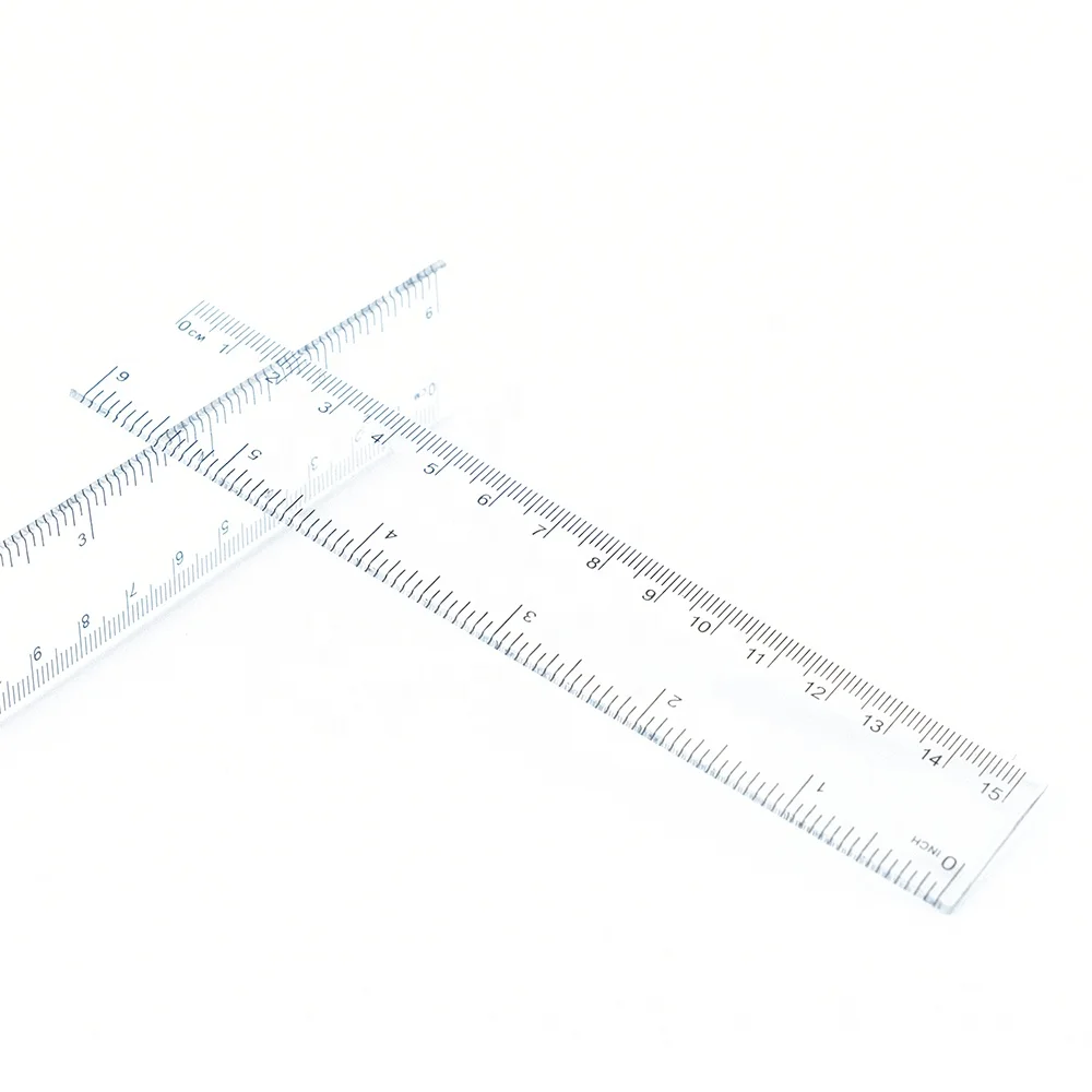Promotional Custom Square Plastic Transparent 15cm Straight Scale Ruler ...