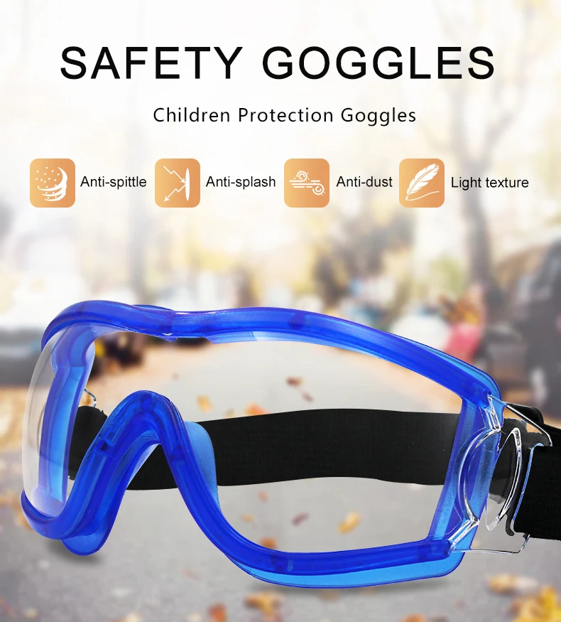 Custom Comfortable Transparent Safety Goggles for Kids