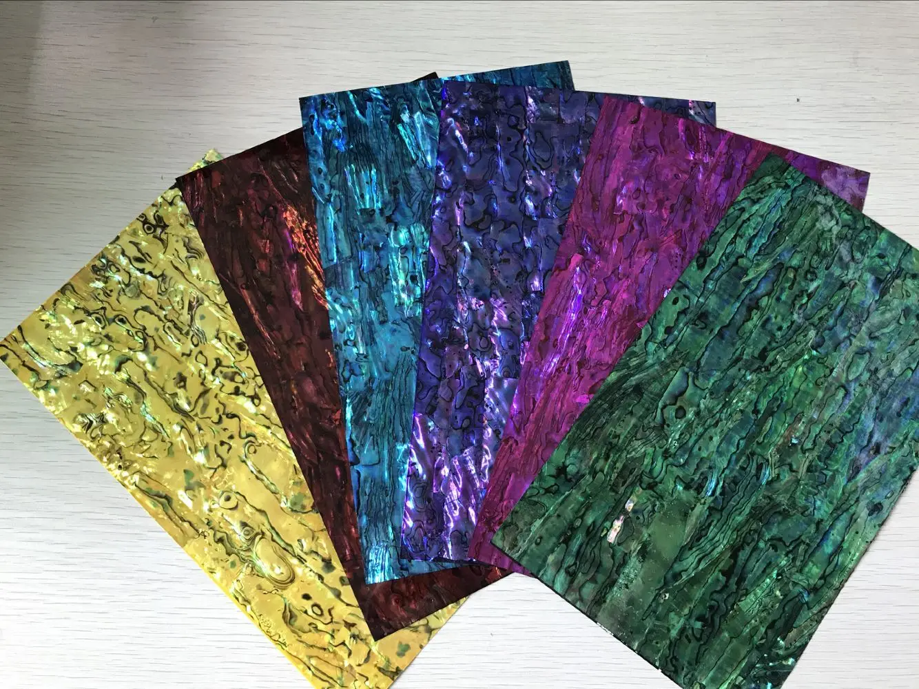 New Zealand Colorful Abalone Paua Shell Laminate Sheets