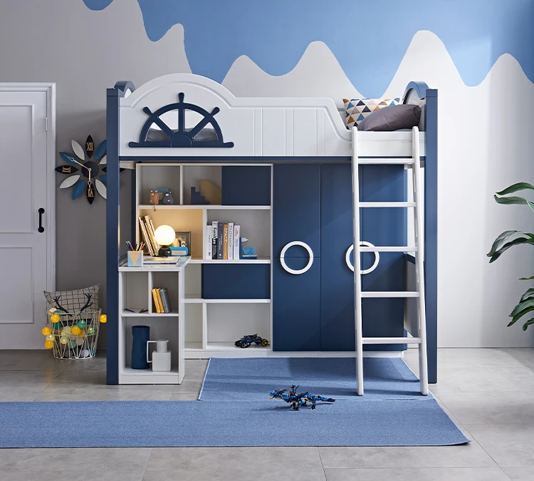 121319 Mdf 2020 Mdf Wood Custom Kids Children Bed Bunk Bed With Ladder ...