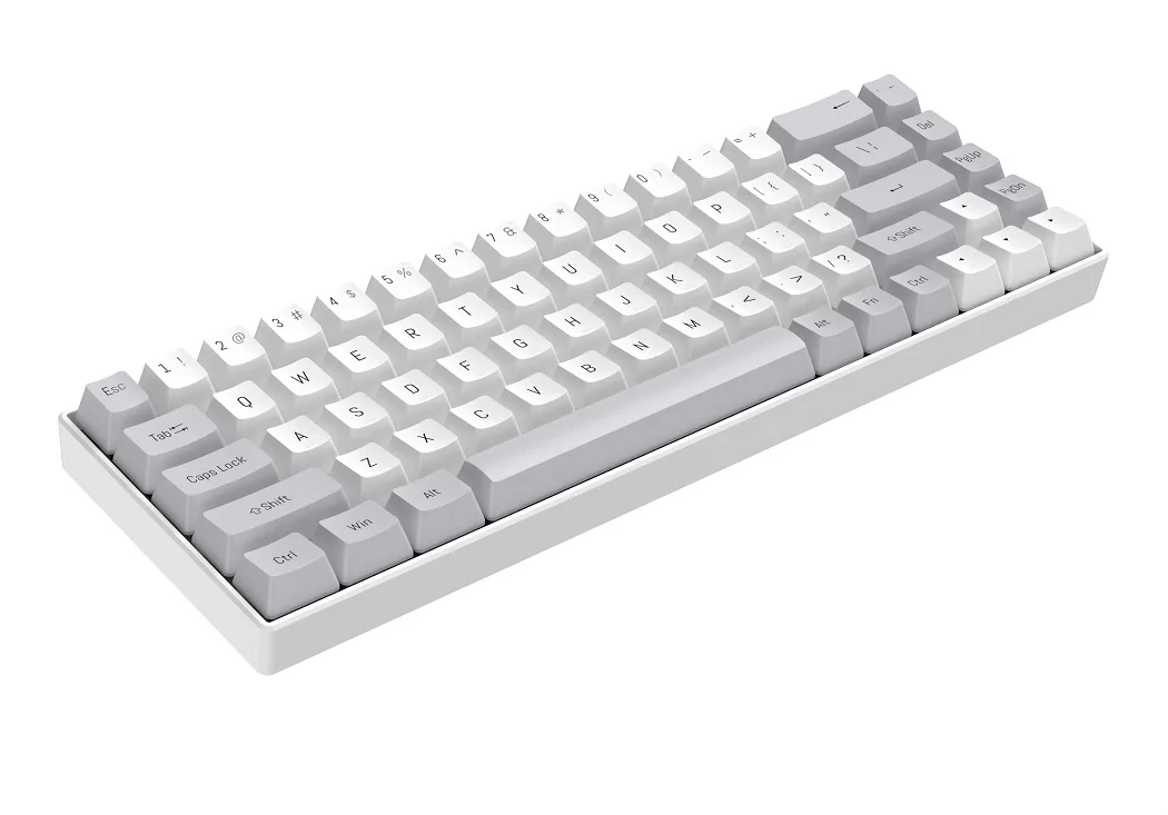 Custom Mini 68 Keys 3 Mode Mechanical Keyboard QWERTY RGB Backlit Red ...