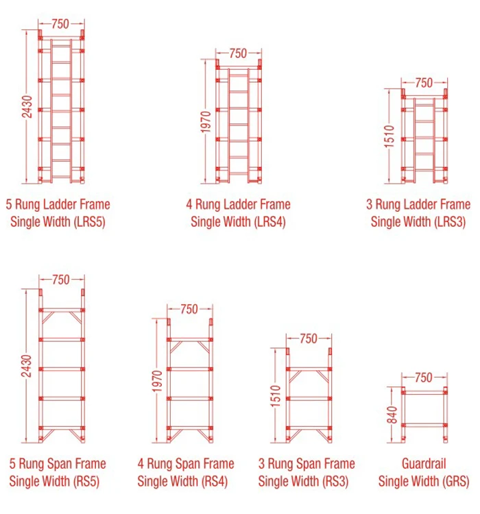 Aluminium Single Width Ladder Scaffolding| Alibaba.com