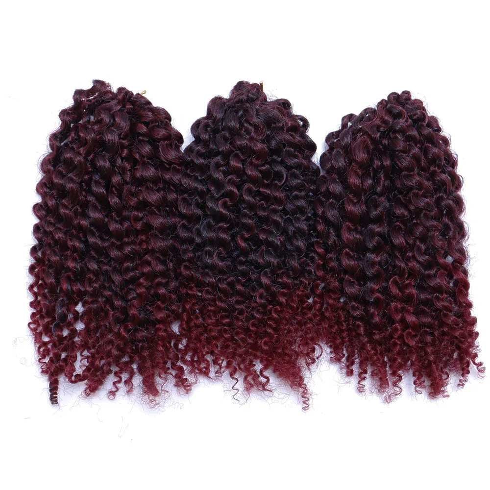 Ombre Curly 8 Inch Marley Bob Crochet Hair - Oem/odm Available