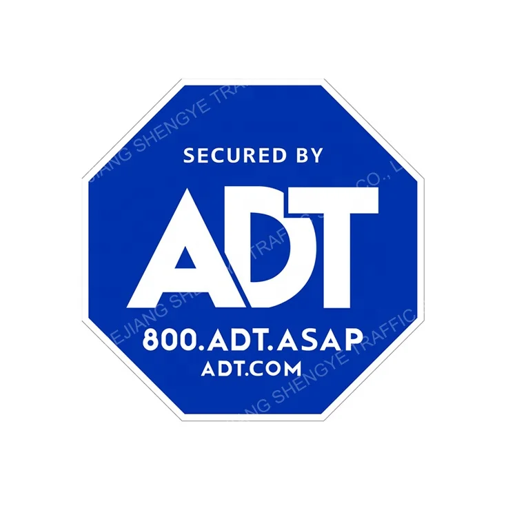 American Custom Adt Reflective Home Secured by Adt Signs Yard Sign with ...