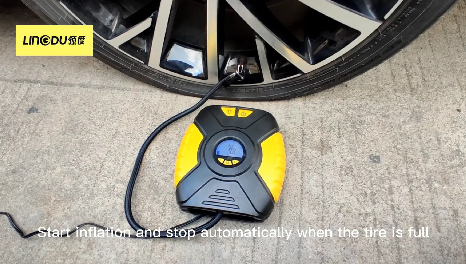 Digital Tire Inflator 12v With Pressure Gauge Ce Rohs - Buy Portable ...