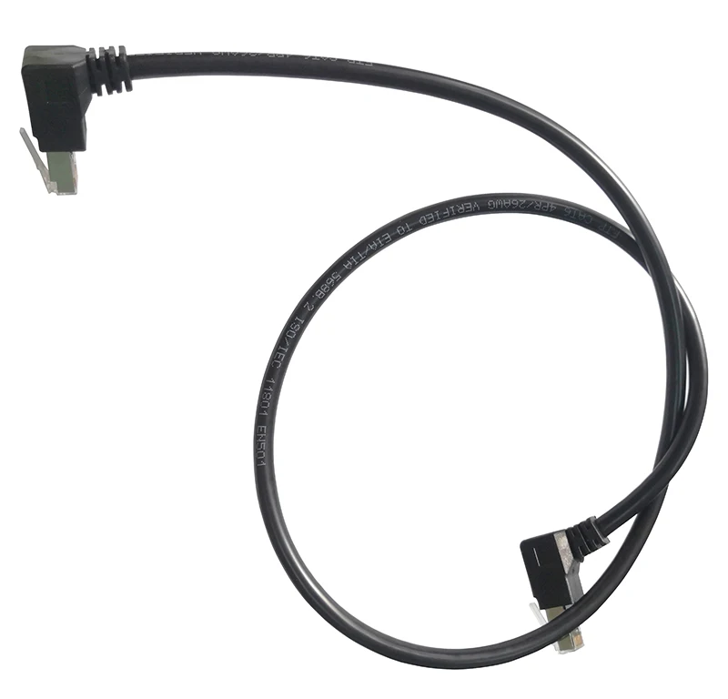Right Angle Cat 6 Cable Rj45 Ethernet Patch Cords Straight To Ra Down ...