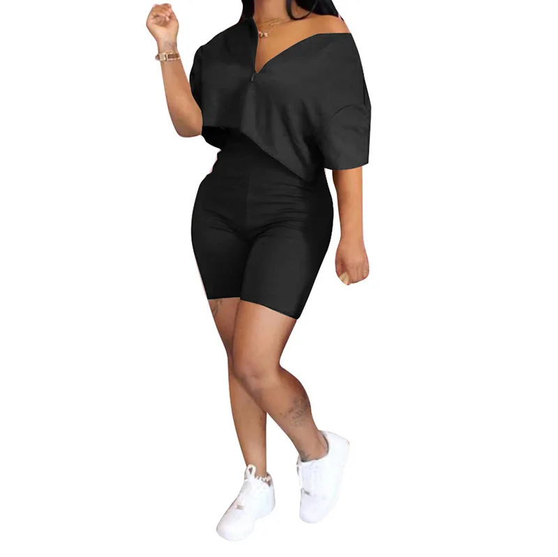 Summer Print Leisure Suit 2 Pcs Track Suit Outfits Plus Size Two Piece Shorts Set Clothing For 