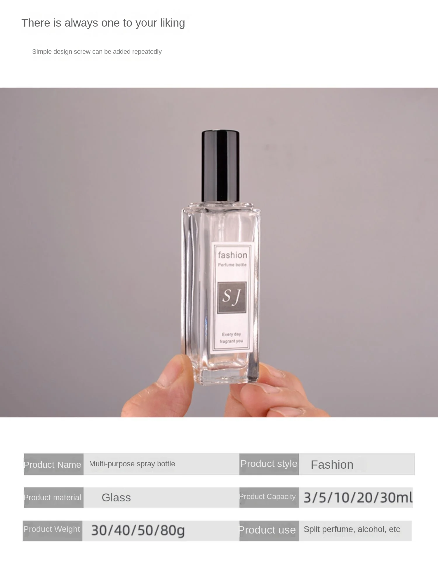 Spray Perfume Refill Glass Bottle 3ML/5ML/10ML/20ML Liquid Empty ...