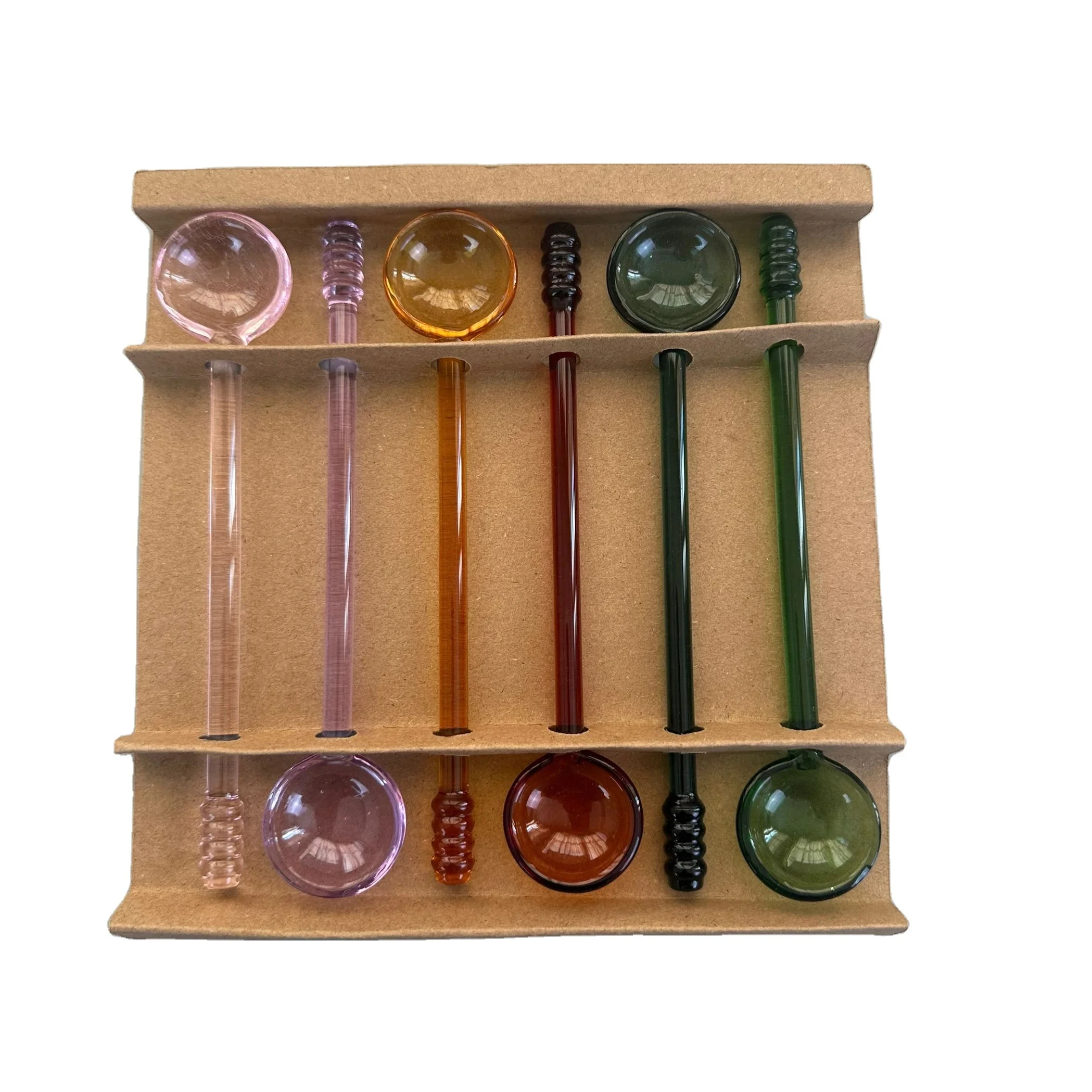 Wholesale Custom Stained Glass Coffee Scoop Long Handle Ice Cream ...