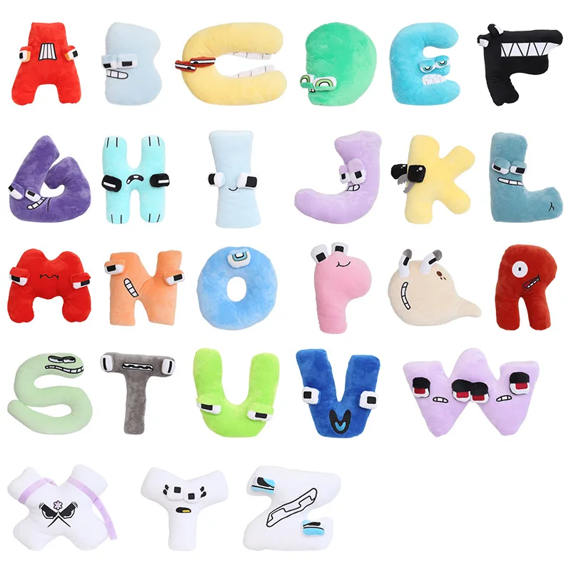 8.66 Inches Alphabet Plushies Alphabetic Letter Stuffed Animal Plush ...