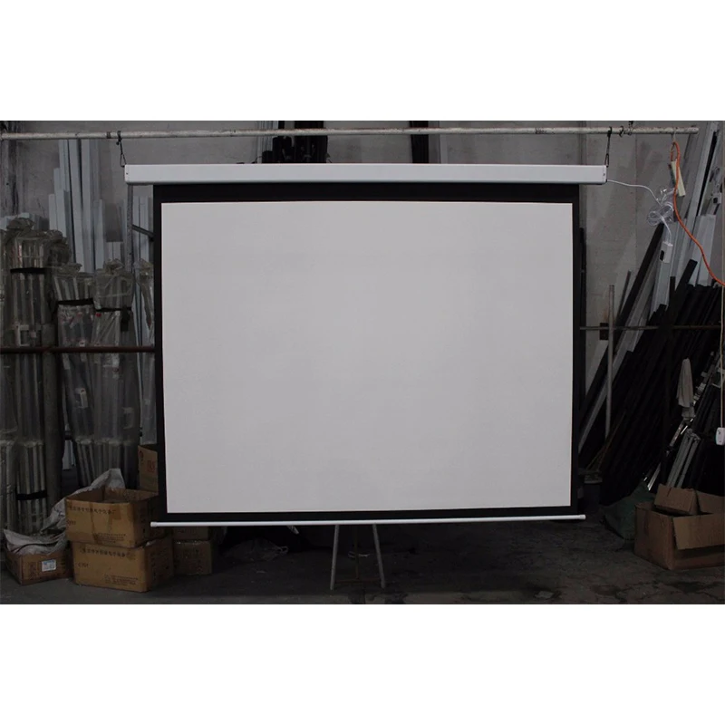 square case Electric Motorized 150 Inch 16:9 Projection Screen Home ...